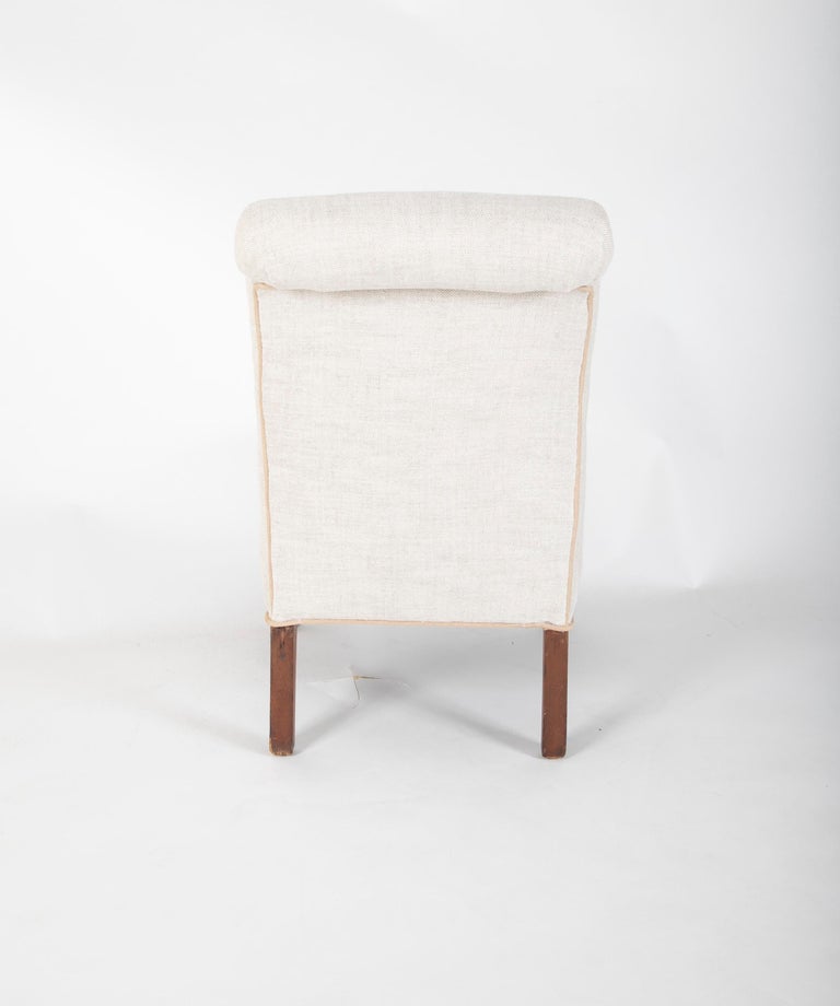 Pair of Regency Style Slipper Chairs in Fermoie Linen at 1stDibs ...