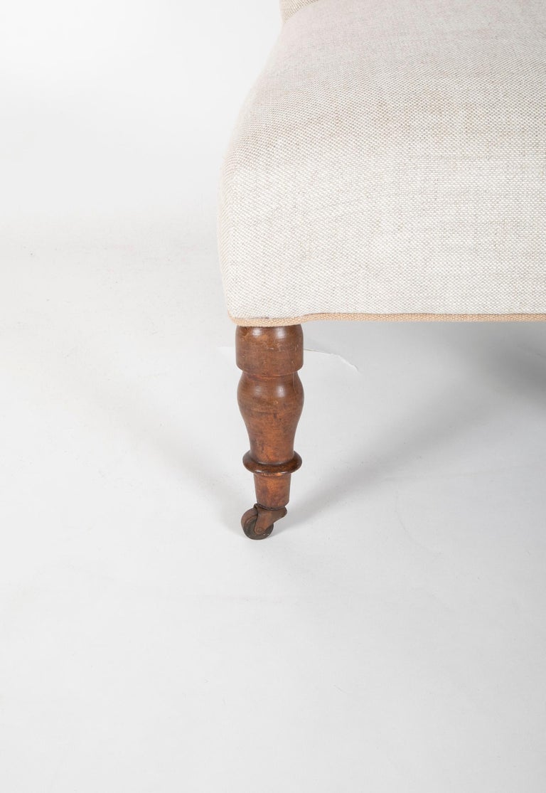 Pair of Regency Style Slipper Chairs in Fermoie Linen at 1stDibs ...