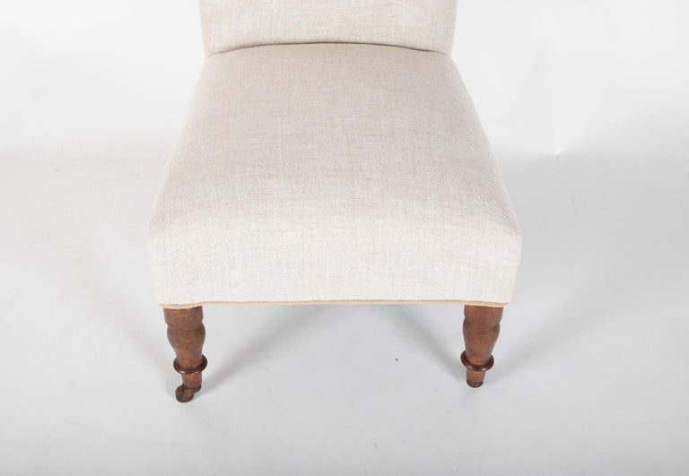 Pair of Regency Style Slipper Chairs in Fermoie Linen at 1stDibs ...