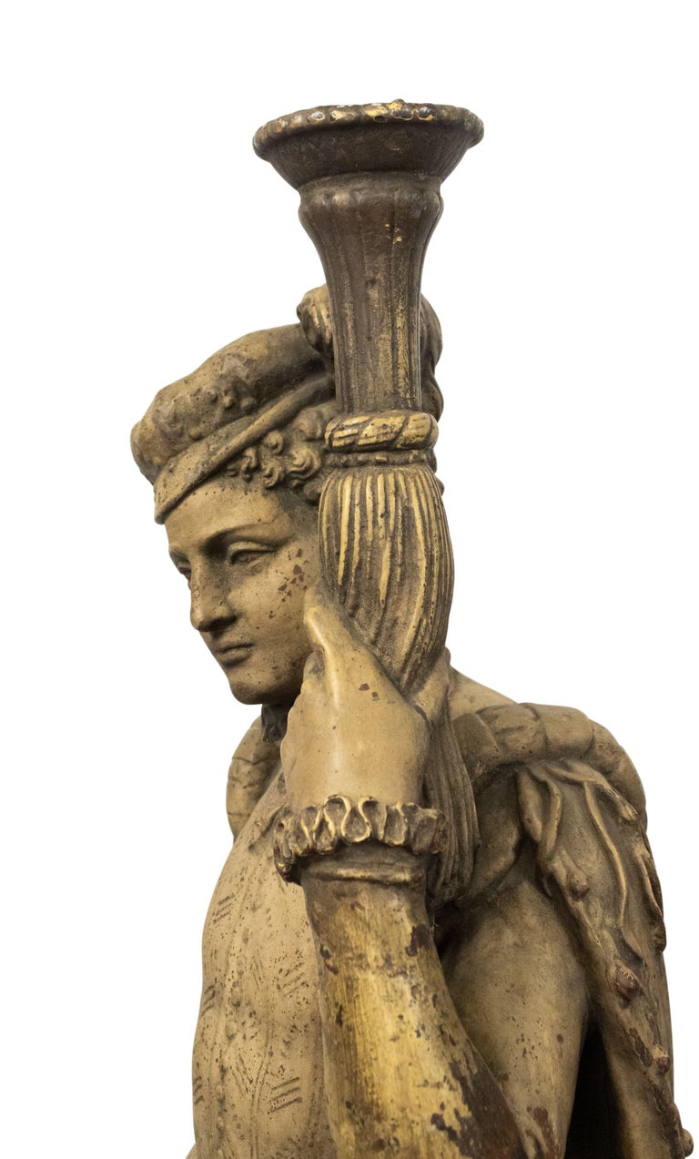 Pair of Italian Renaissance Iron Page Figures For Sale at 1stDibs