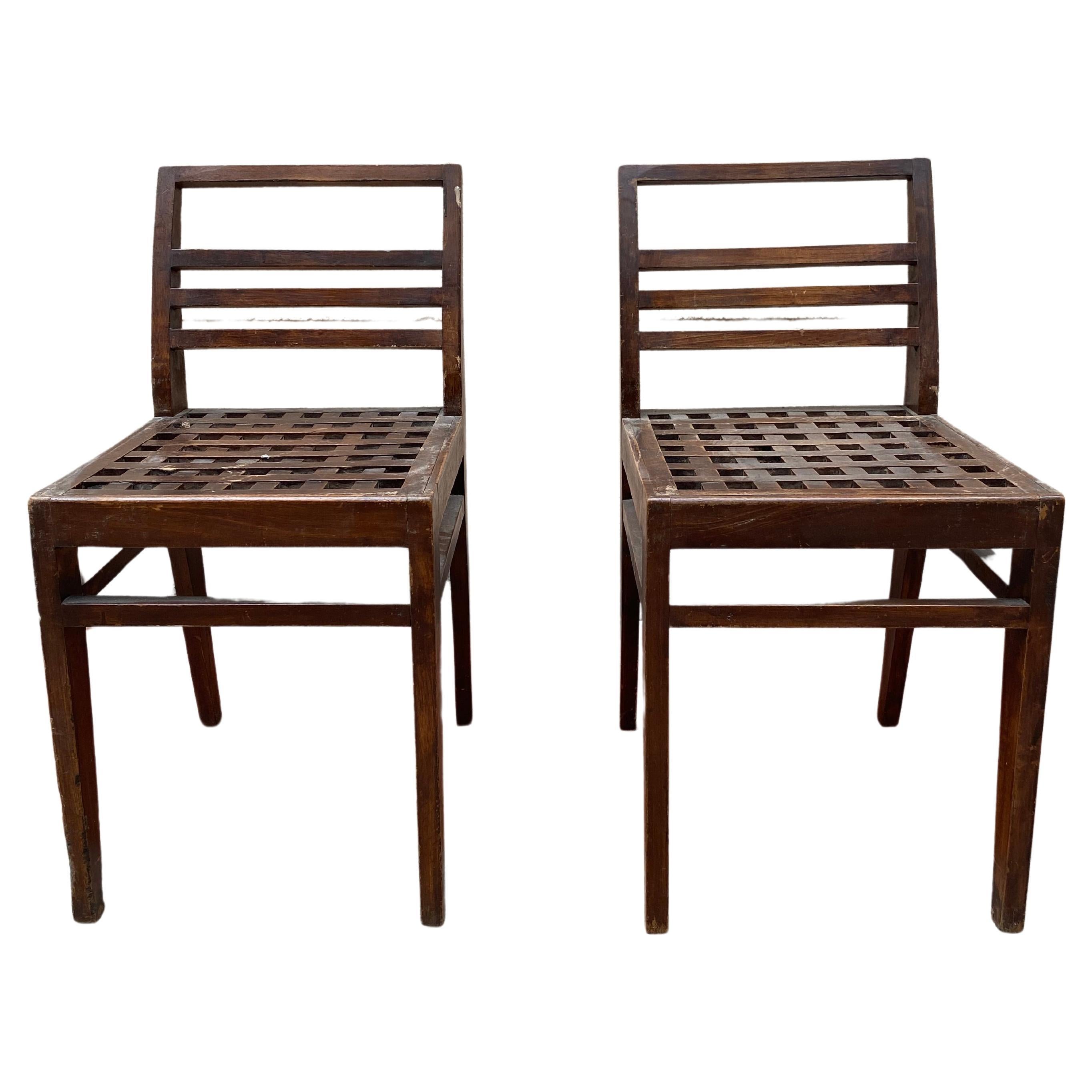 Pair of René Gabriel chairs - Circa 1947/1950 Reconstruction furniture ...