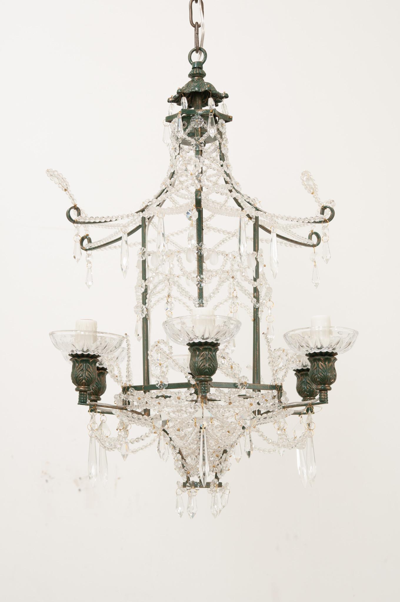 Pair of Reproduction Pagoda Style Lantern Chandeliers For Sale at 1stDibs