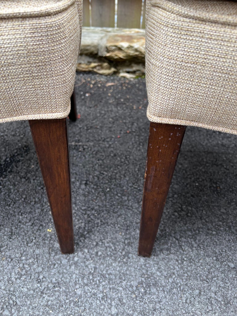 Pair of Restoration Hardware Style Wing Back Chairs at 1stDibs