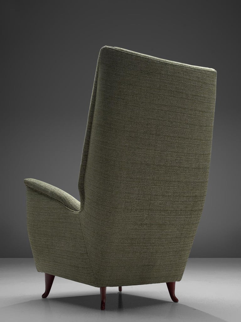 Pair of Reupholstered ISA Italian High Back Lounge Chair For Sale at ...