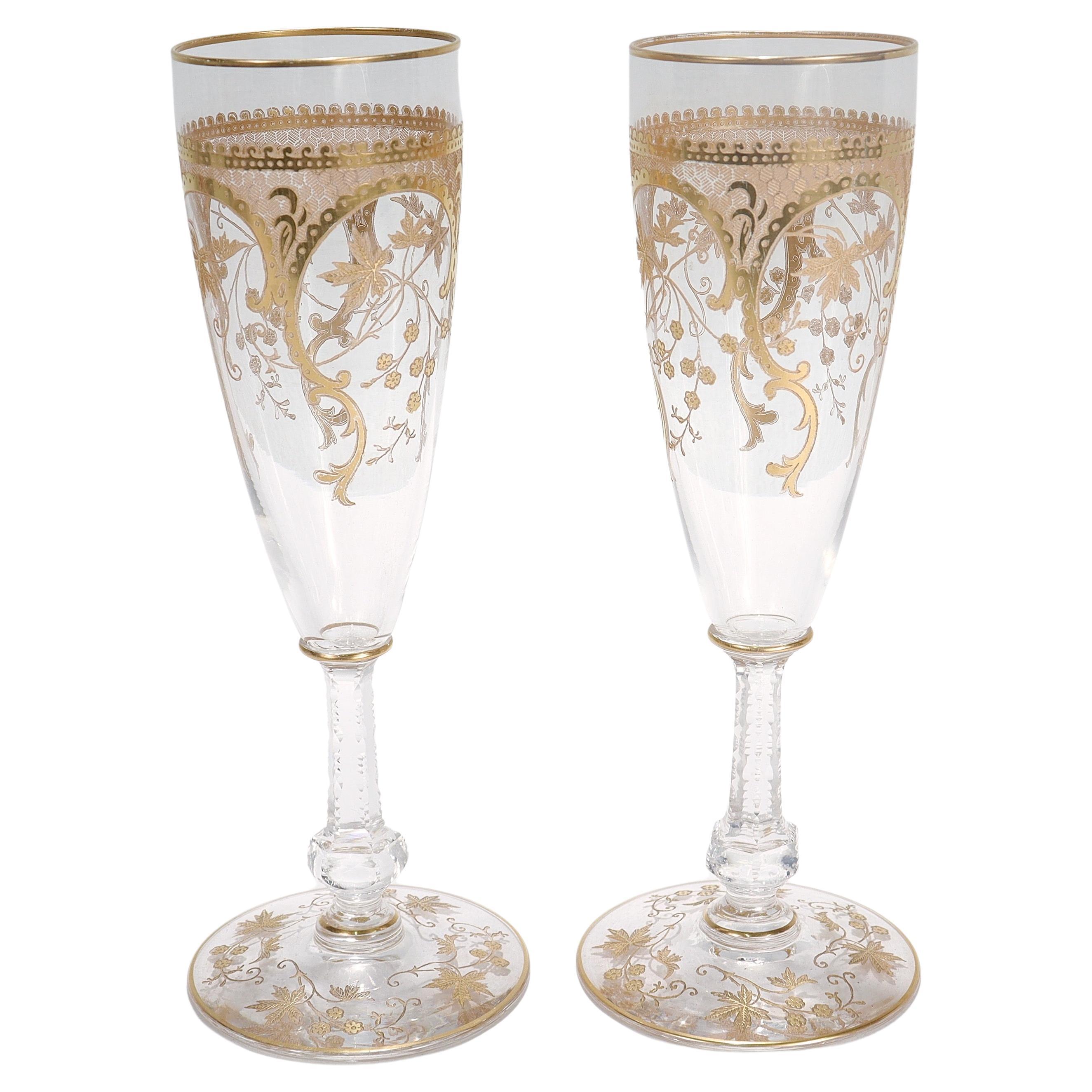 Antique Bohemian Cut Glass Goblet, Richly Gilded For Sale at 1stDibs ...