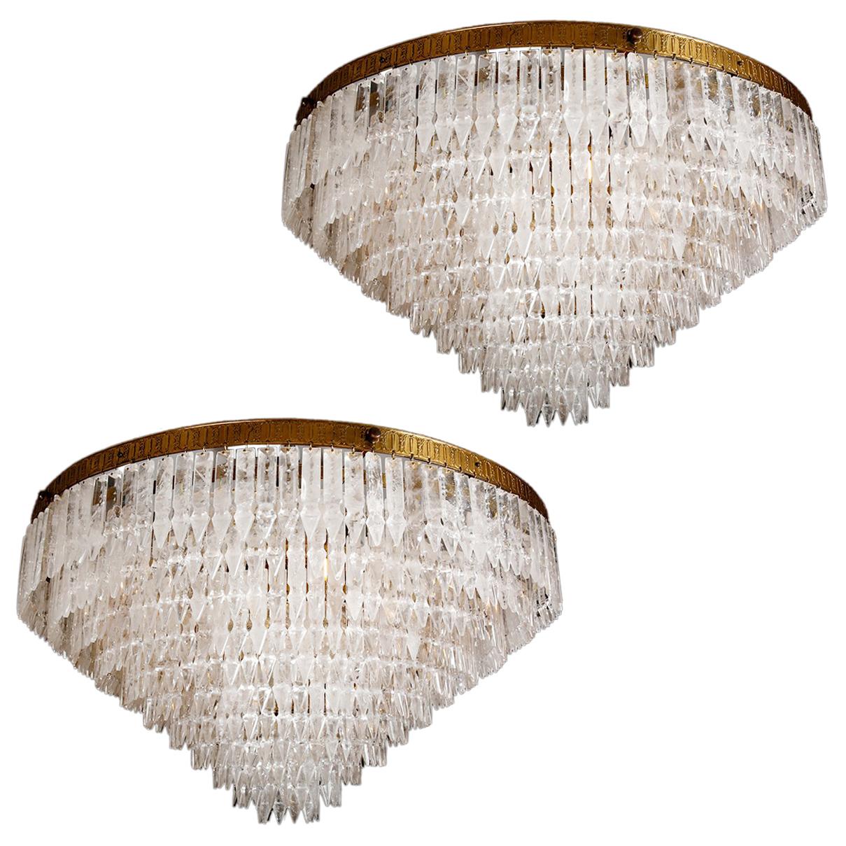 Pair of Victorian Crystal Chandeliers at 1stDibs