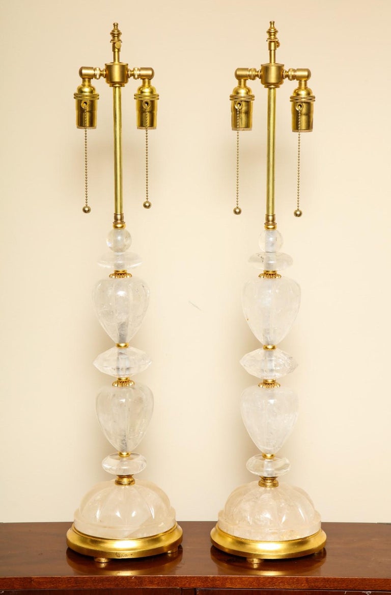 Pair of Rock Crystal Table Lamps at 1stDibs