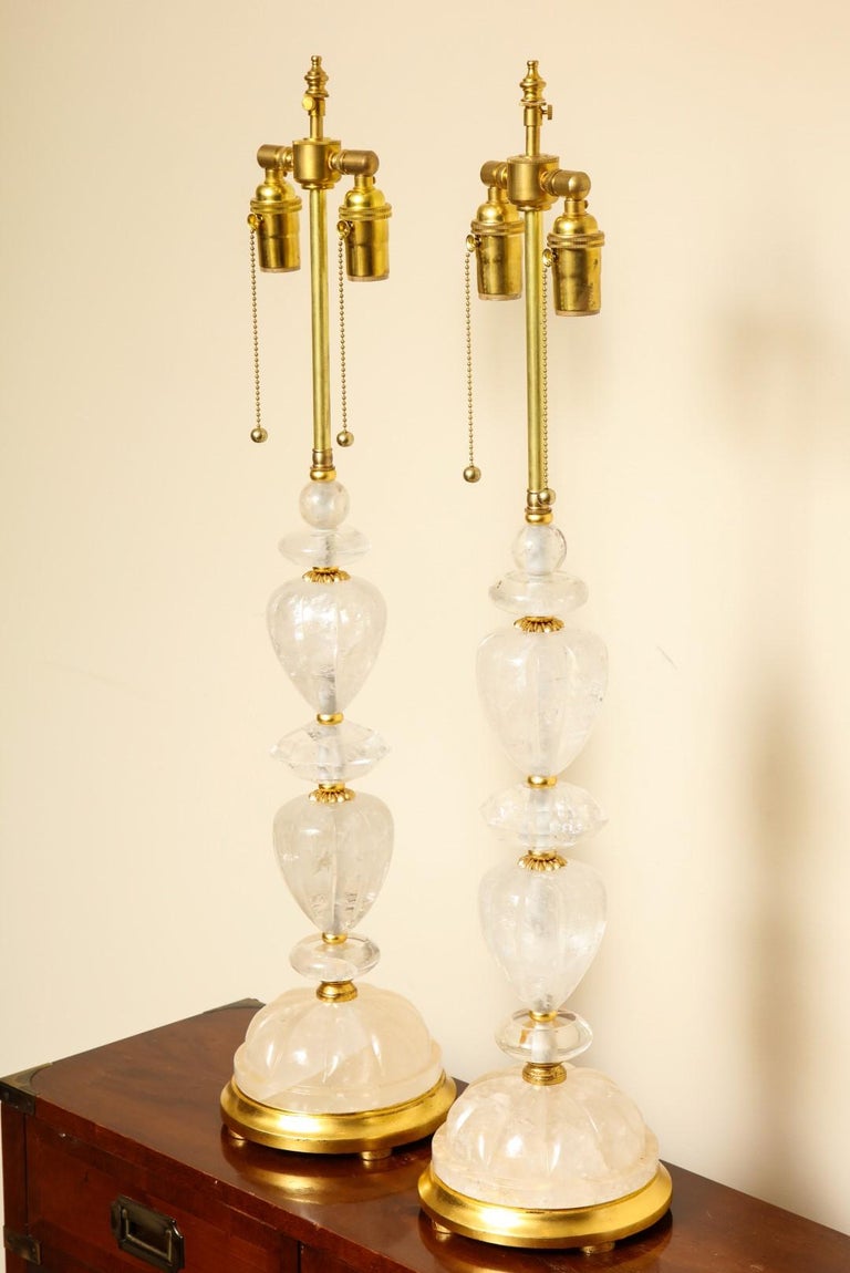 Pair of Rock Crystal Table Lamps at 1stDibs