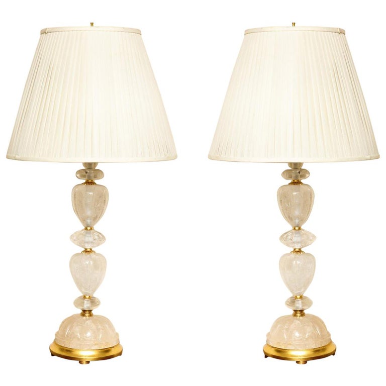 Pair of Rock Crystal Table Lamps at 1stDibs