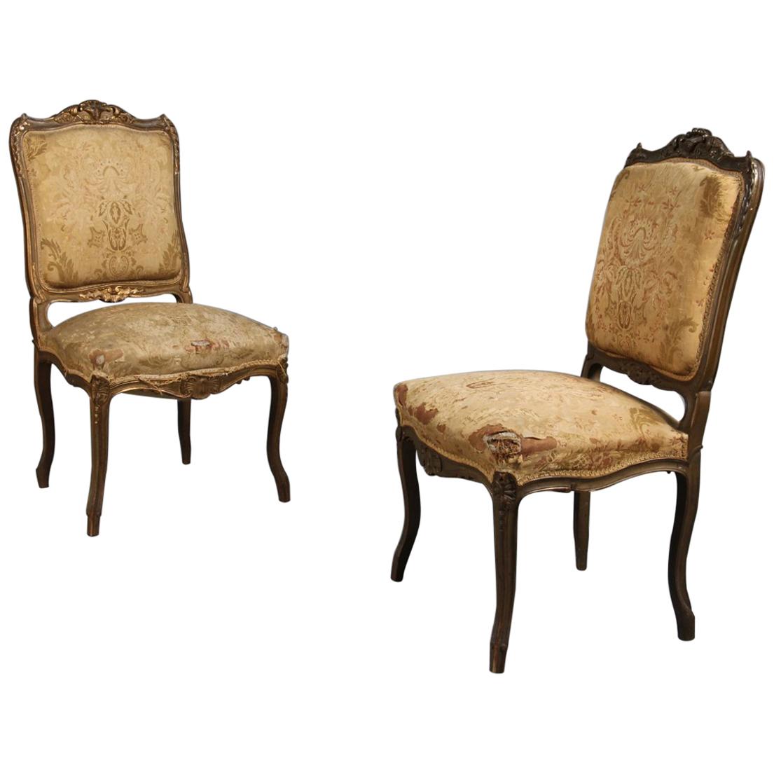 Pair of Rococo Chairs, Early 19th Century at 1stDibs
