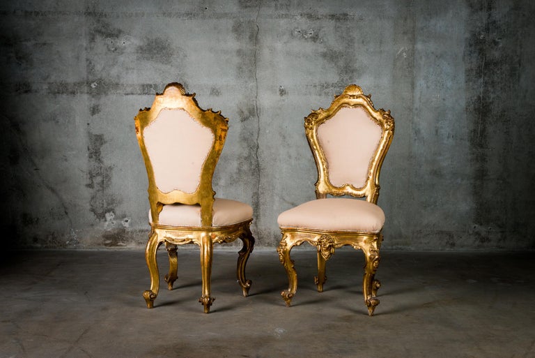 Pair of Rococo Style Chairs at 1stDibs