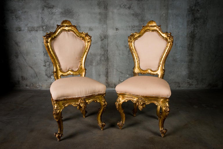 Pair of Rococo Style Chairs at 1stDibs