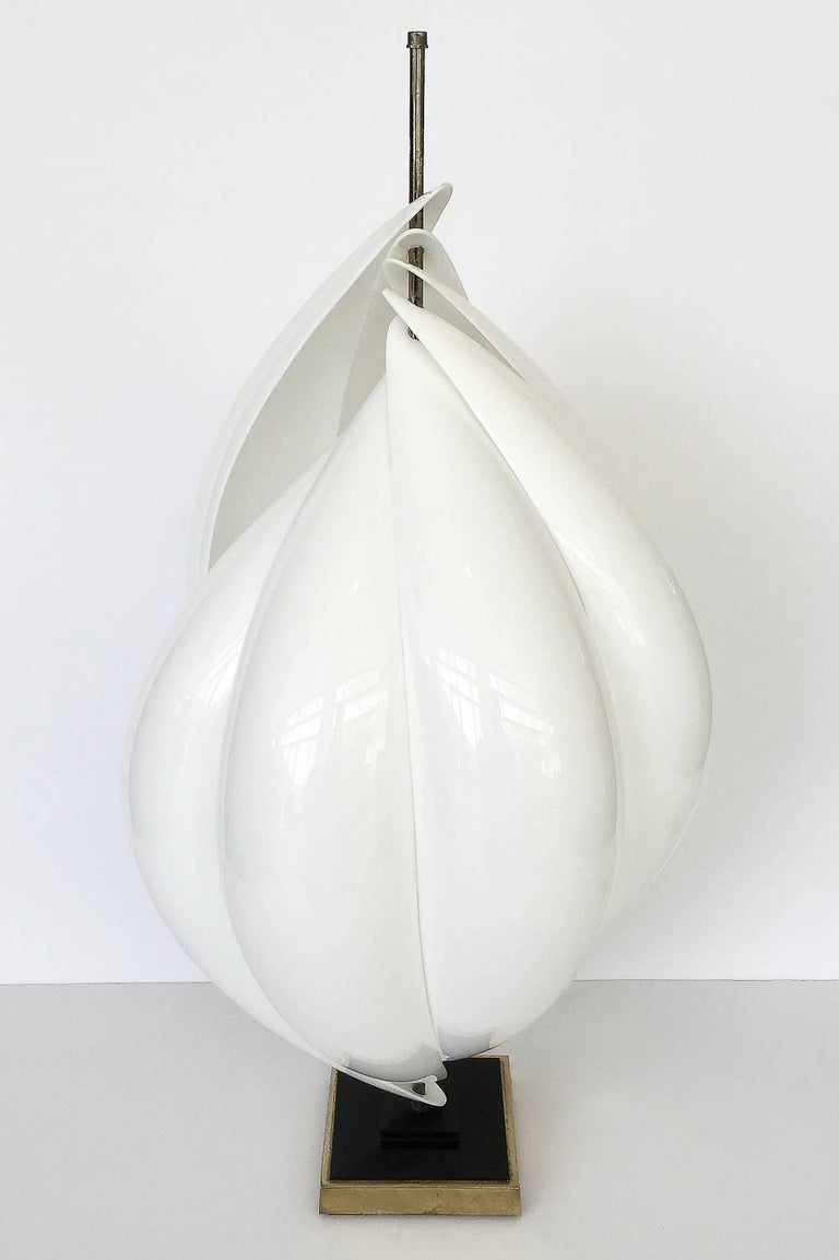 Pair of Roger Rougier Acrylic Twist Spiral Table Lamps at 1stDibs