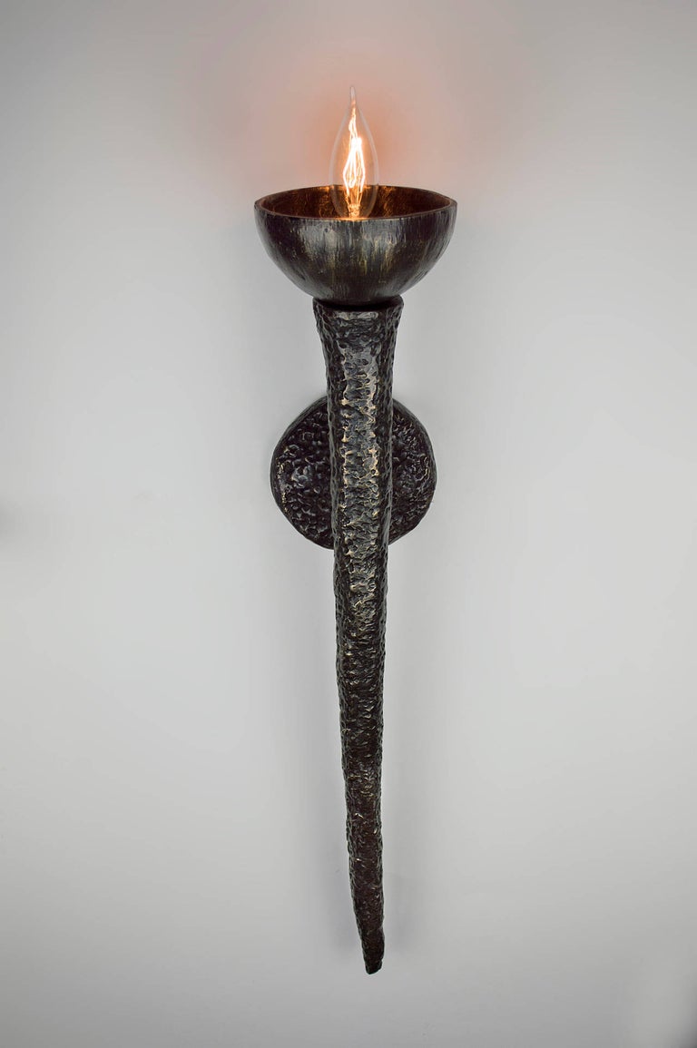 Pair of Rome Bronze Sconces For Sale at 1stDibs
