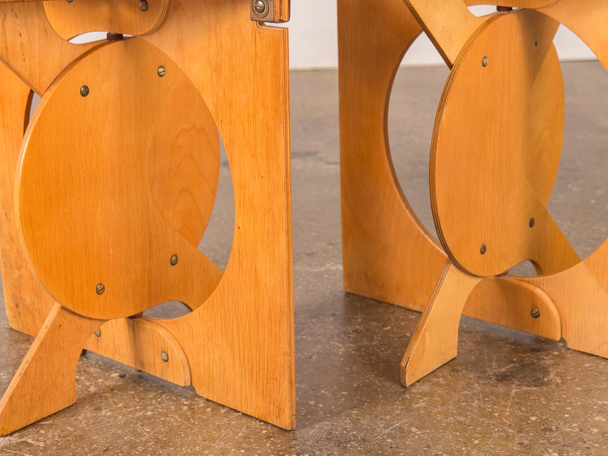 Pair of Rooster Folding Stools by Barry Simpson for Dirt Road For Sale ...