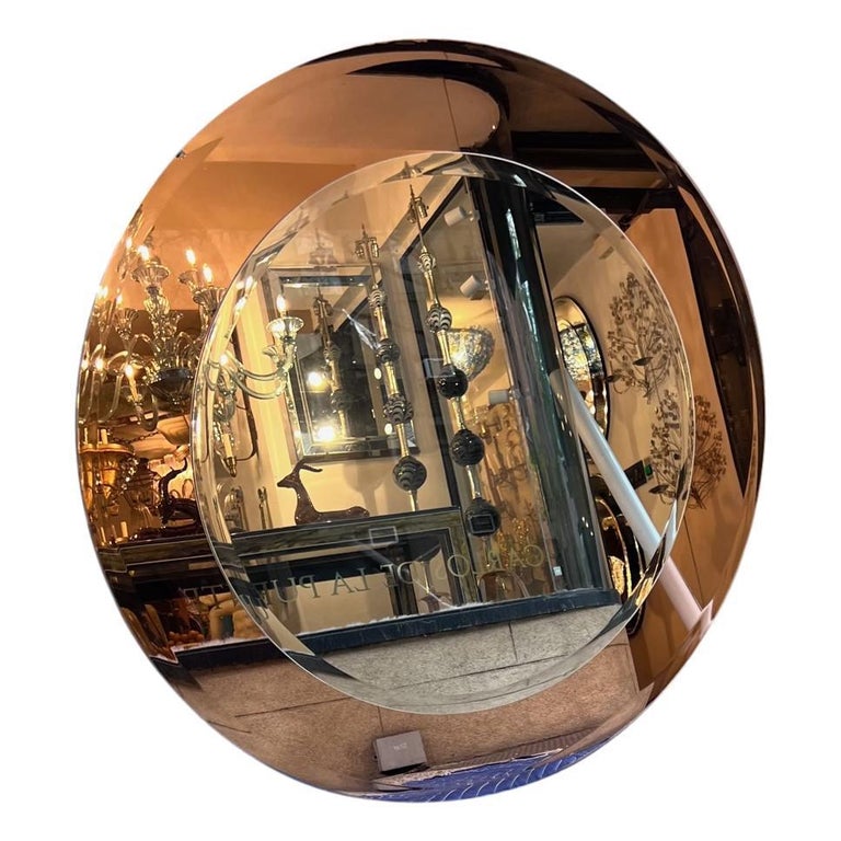 Pair of Rose Color Round Mirrors, Sold Individually For Sale at 1stDibs