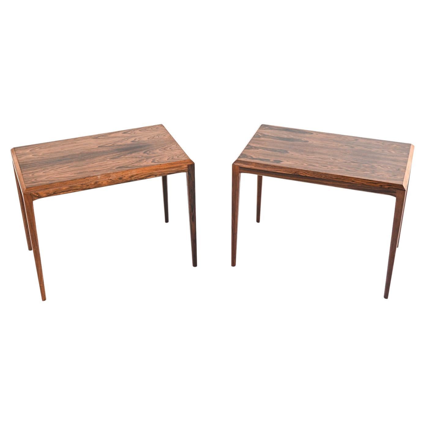 Rosewood and Rattan Drinks Trolley by Johannes Andersen for CFC ...