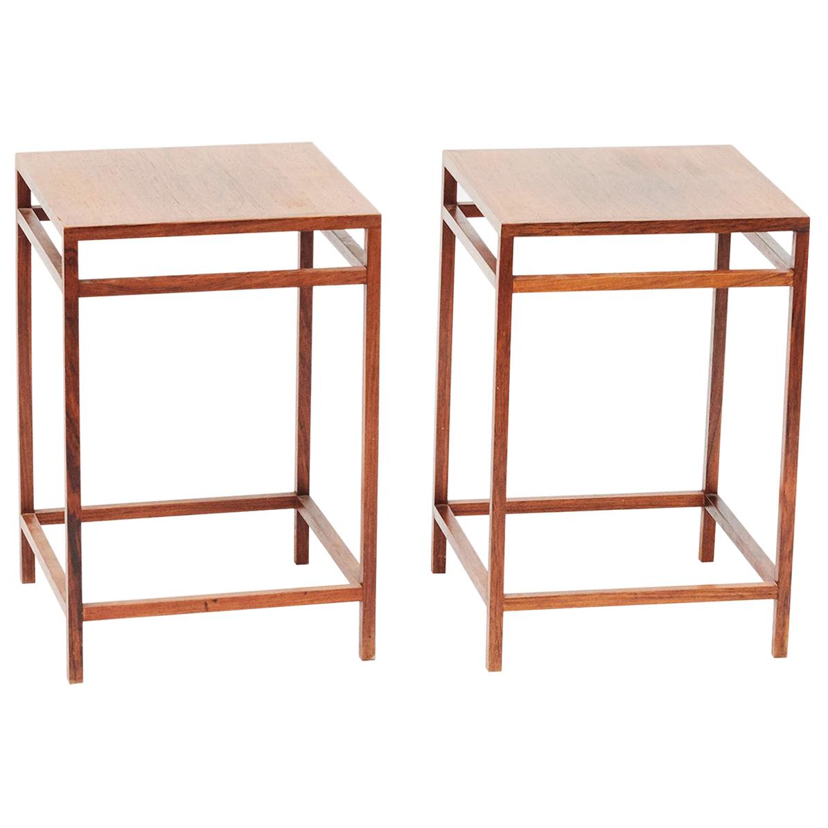 Pair of Rosewood Side Tables by Willy Beck, Denmark, 1950s at 1stDibs