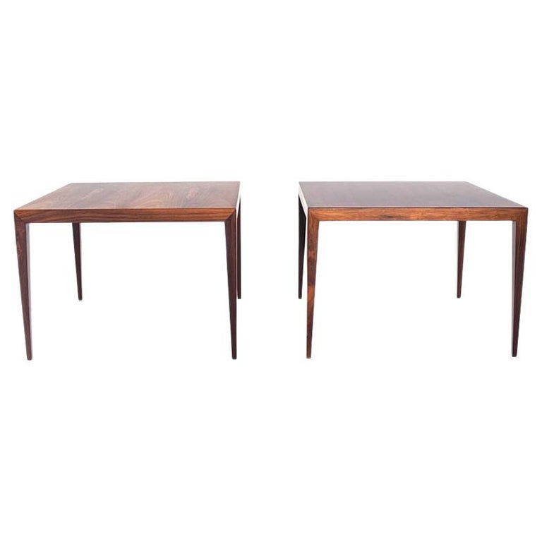 Pair of Rosewood Side Tables, Designed by Severin Hansen for Haslev ...