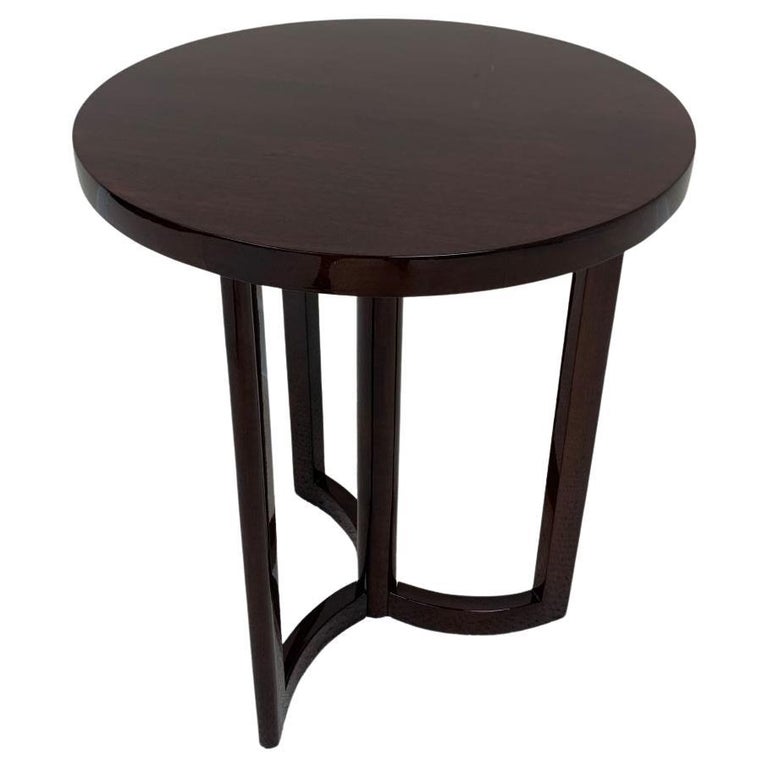 Pair of Round Art Deco Walnut Side or End Tables American C.1940’s For ...
