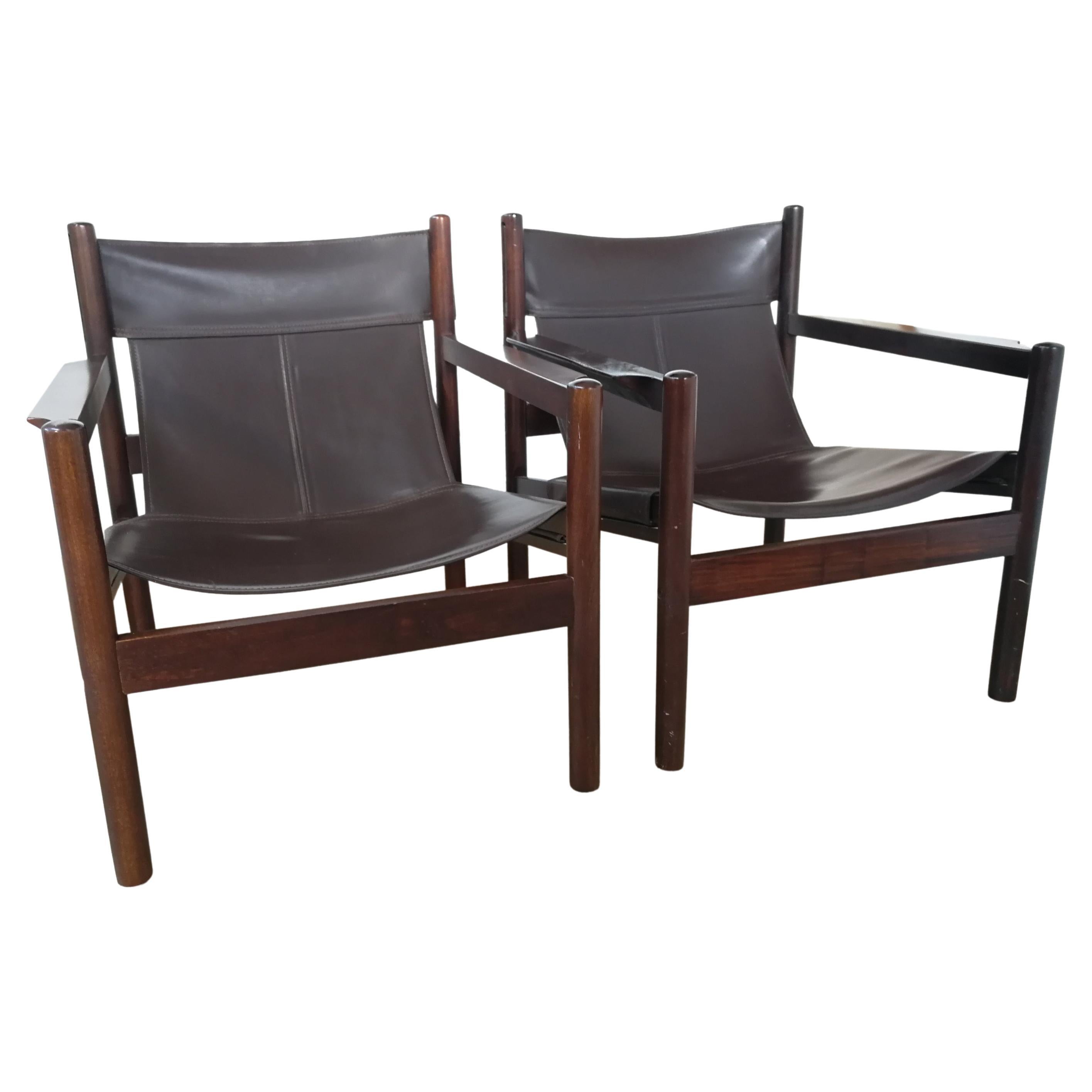 Pair of Safari Armchairs by Michel Arnoult, 1960s at 1stDibs