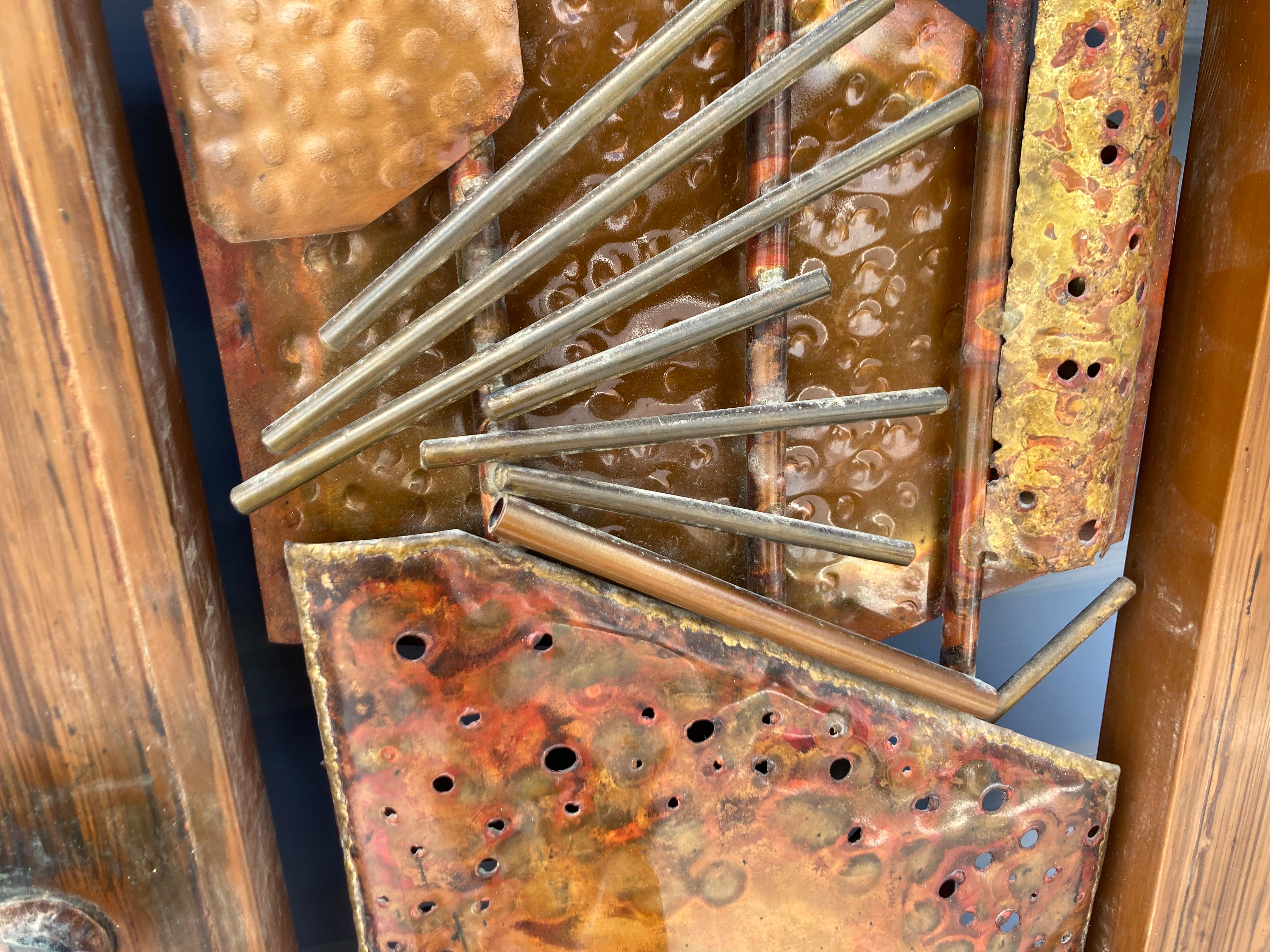 Pair of Roy R. Butler Copper Brass Brutalist Doors, Mid-Century Modern ...