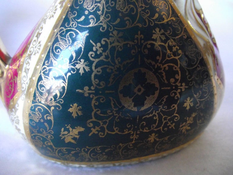 Pair of Royal Vienna Pitchers, Vases, Beehive Marked For Sale at 1stDibs