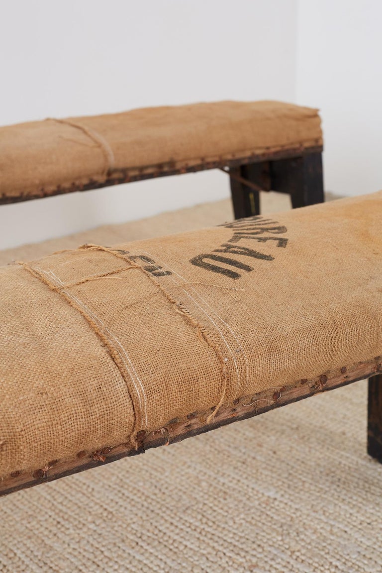 Pair of Rustic French Farmhouse Bench Seats at 1stDibs