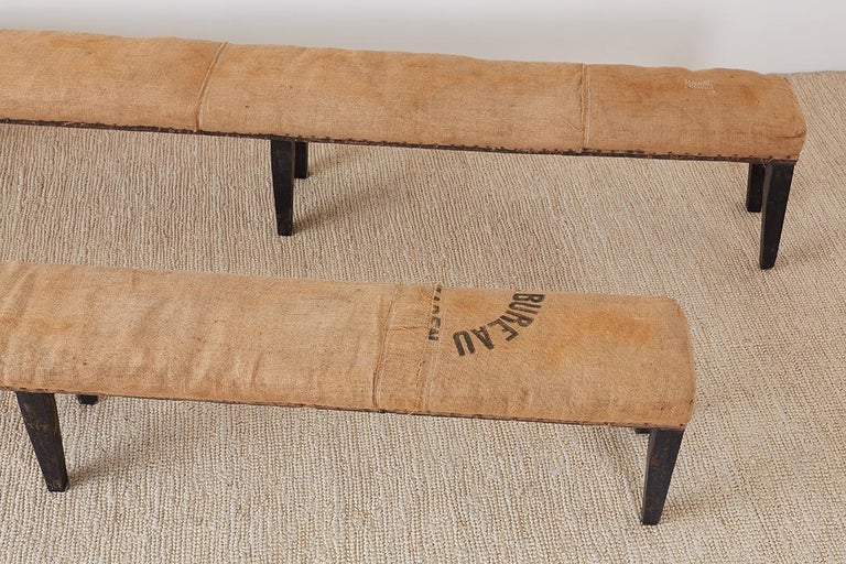 Pair of Rustic French Farmhouse Bench Seats at 1stDibs