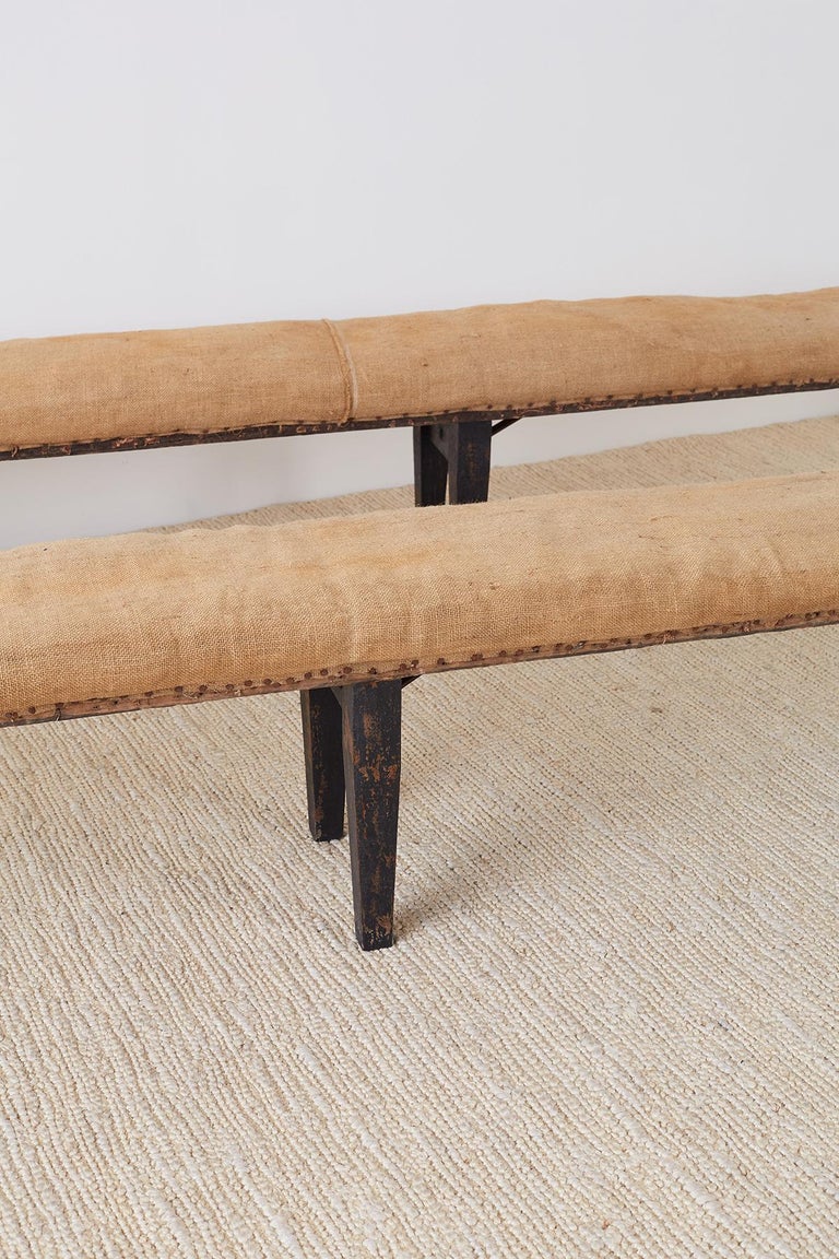 Pair of Rustic French Farmhouse Bench Seats at 1stDibs