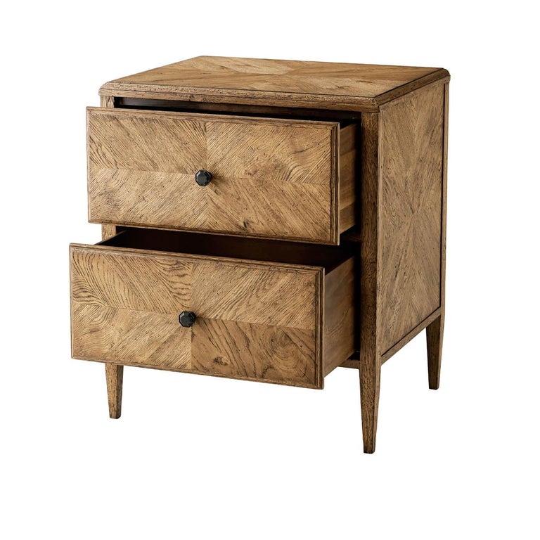 Pair of Rustic Light Oak Nightstands For Sale at 1stDibs
