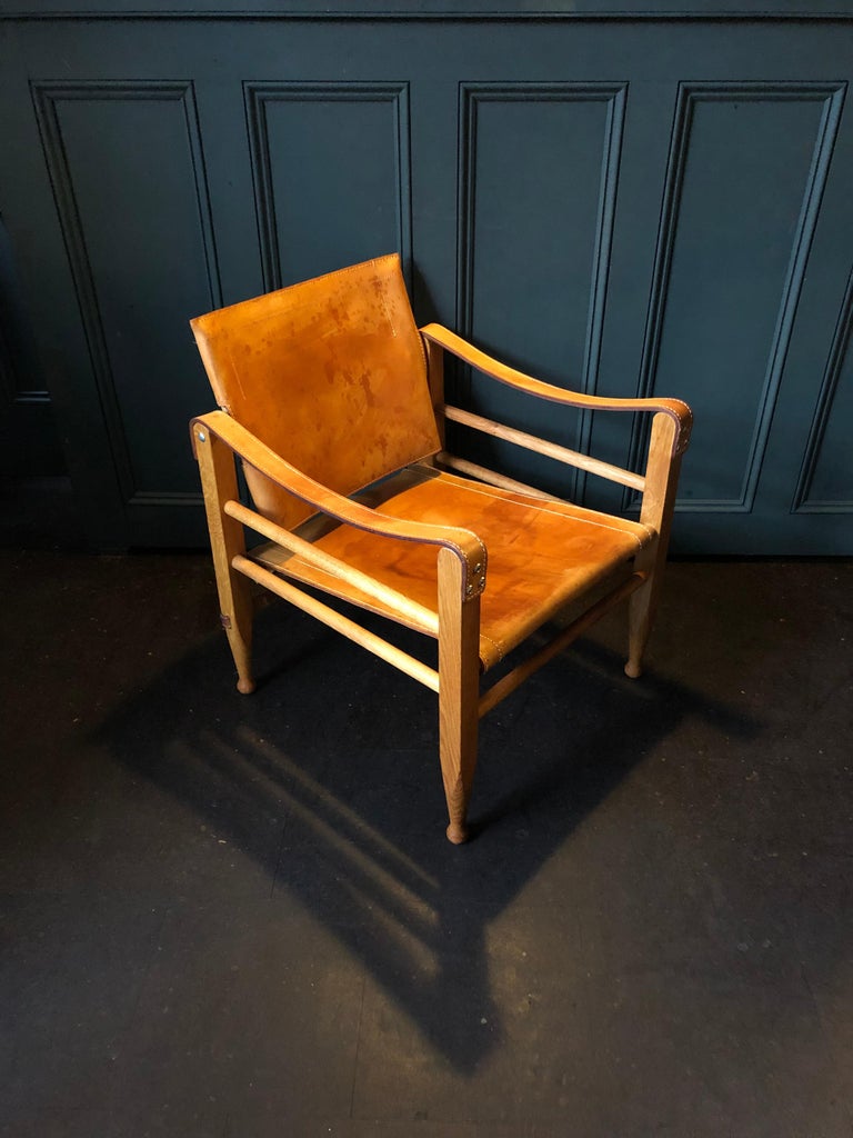 Pair of Safari Chairs and Table, Aage Bruun and Son, Børge Mogensen at ...