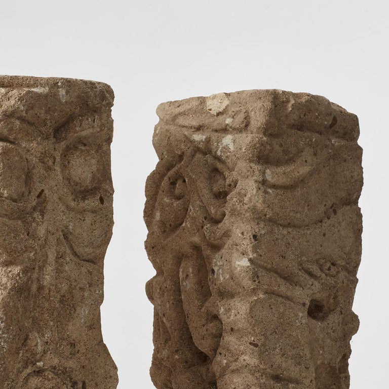 Pair of Sandstone Sculptures For Sale at 1stDibs