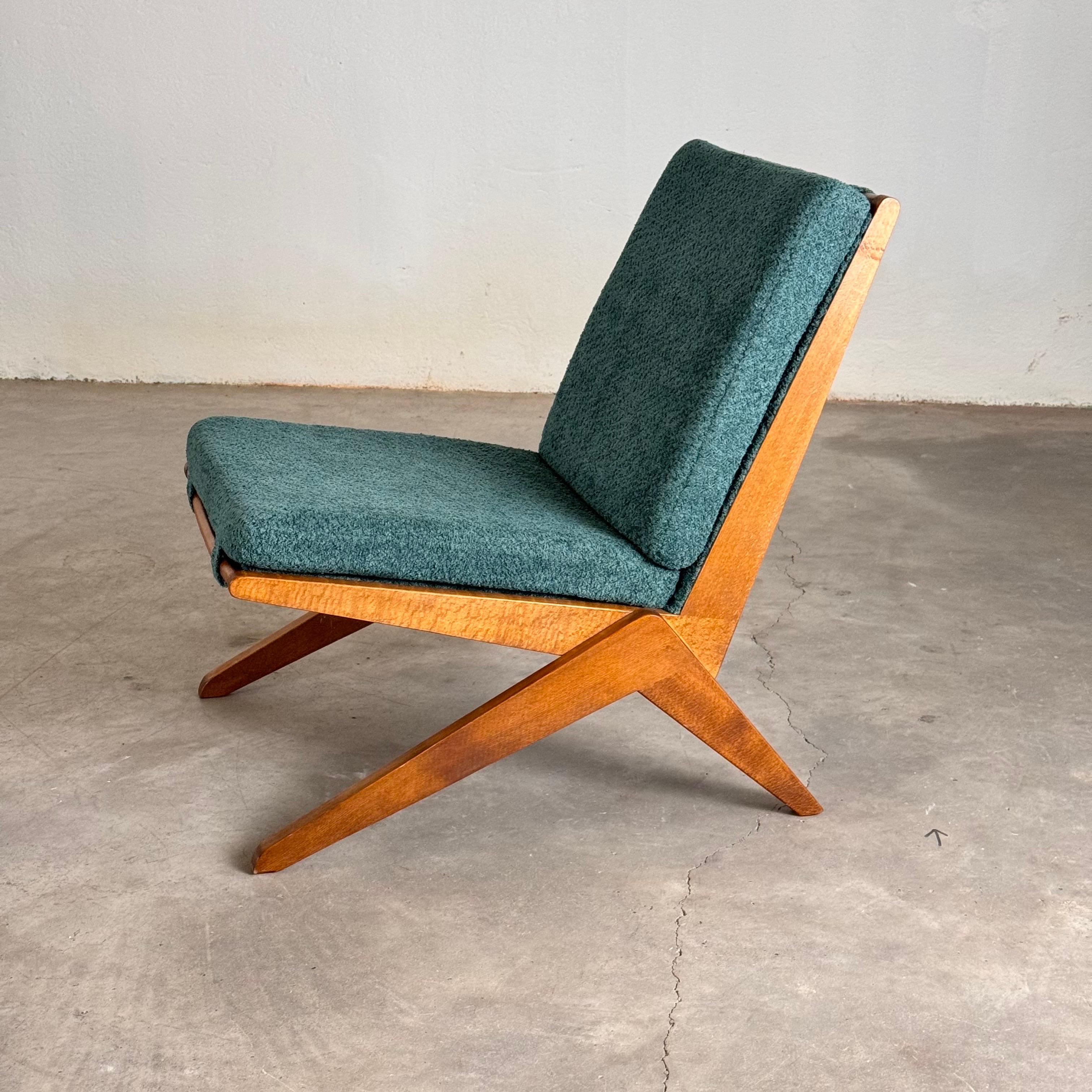 Pair of Scissors Chairs in the Style of Pierre Jeanneret / Lina Bo ...