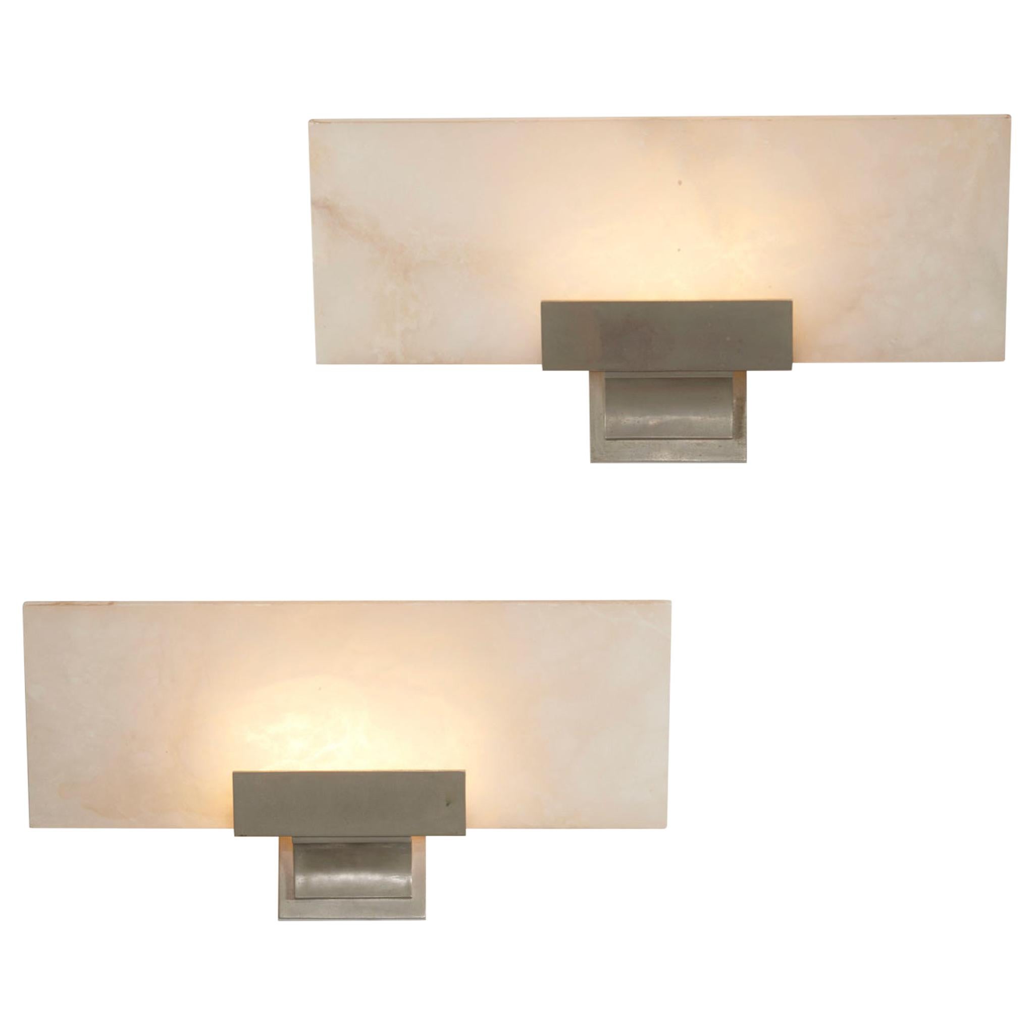 Jean Royere Red Pair Of 3 Lights Sconces Model "Hirondelles" at 1stDibs
