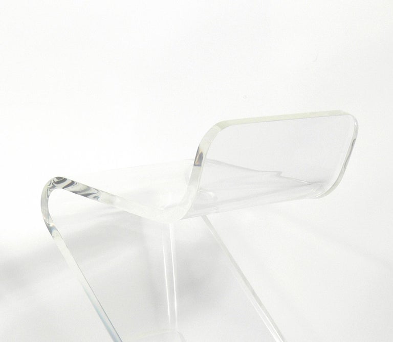 Pair of Sculptural Lucite Stools at 1stDibs