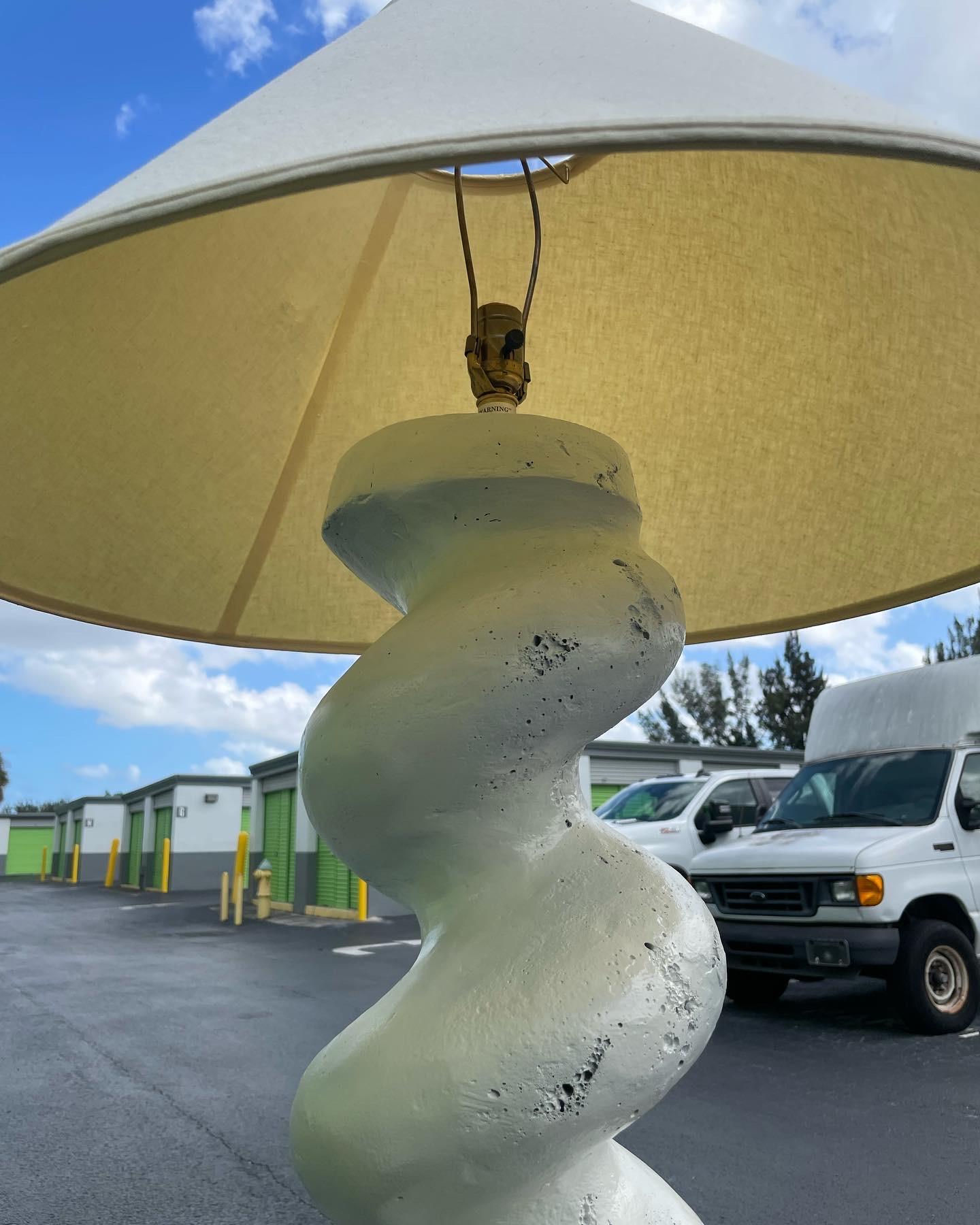 Sculptural Michael Taylor Spiral Plaster Vintage Floor Lamp For Sale at ...