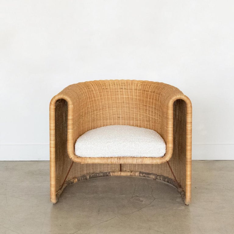 Pair of Sculptural Wicker Chairs at 1stDibs