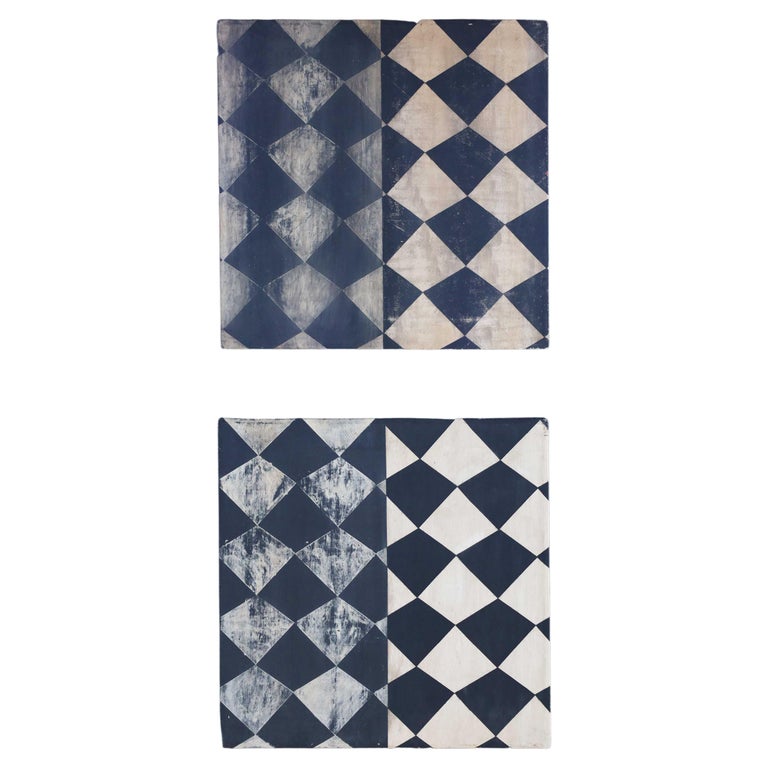 Pair of Sean Scherer Oil and Wax Paintings on Canvas, 1991 For Sale at ...