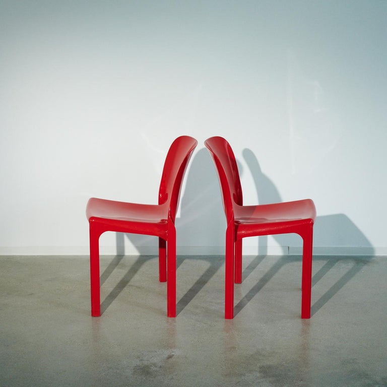 Pair of ‘Selene’ Chairs in Plastic by Vico Magistretti, 1968 For Sale ...