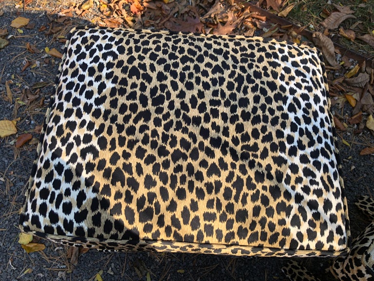 Pair of Sensational Mid-Century Modern Faux Leopard X Style Benches ...