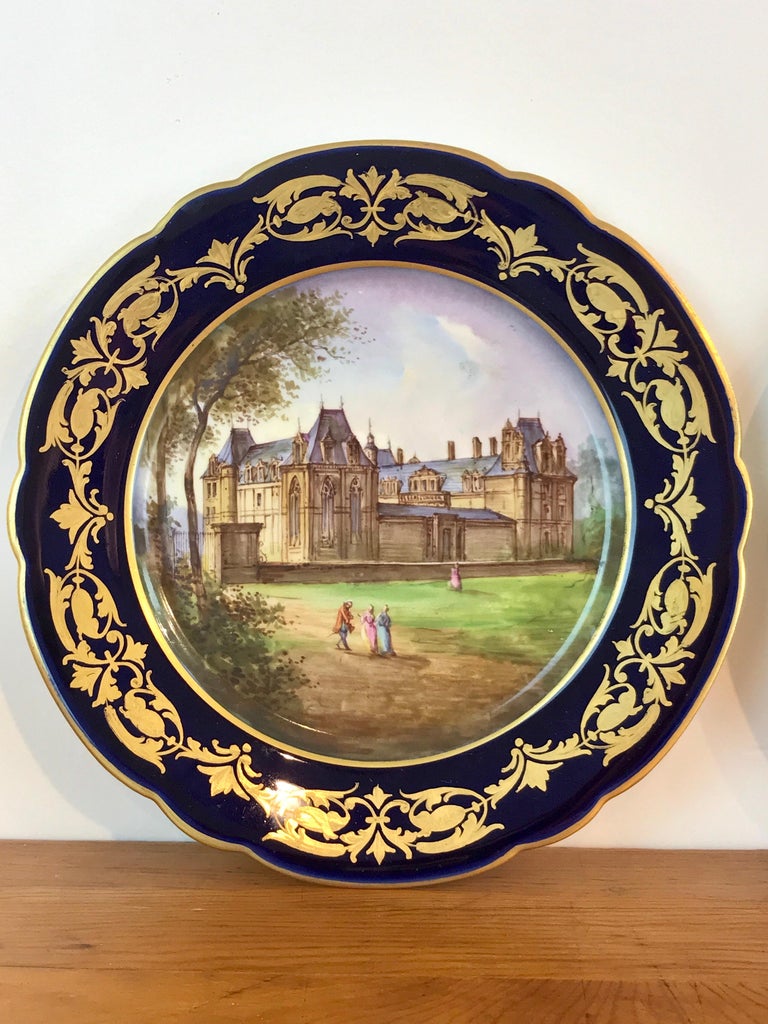 Pair of Sevres Chateau Plates at 1stDibs