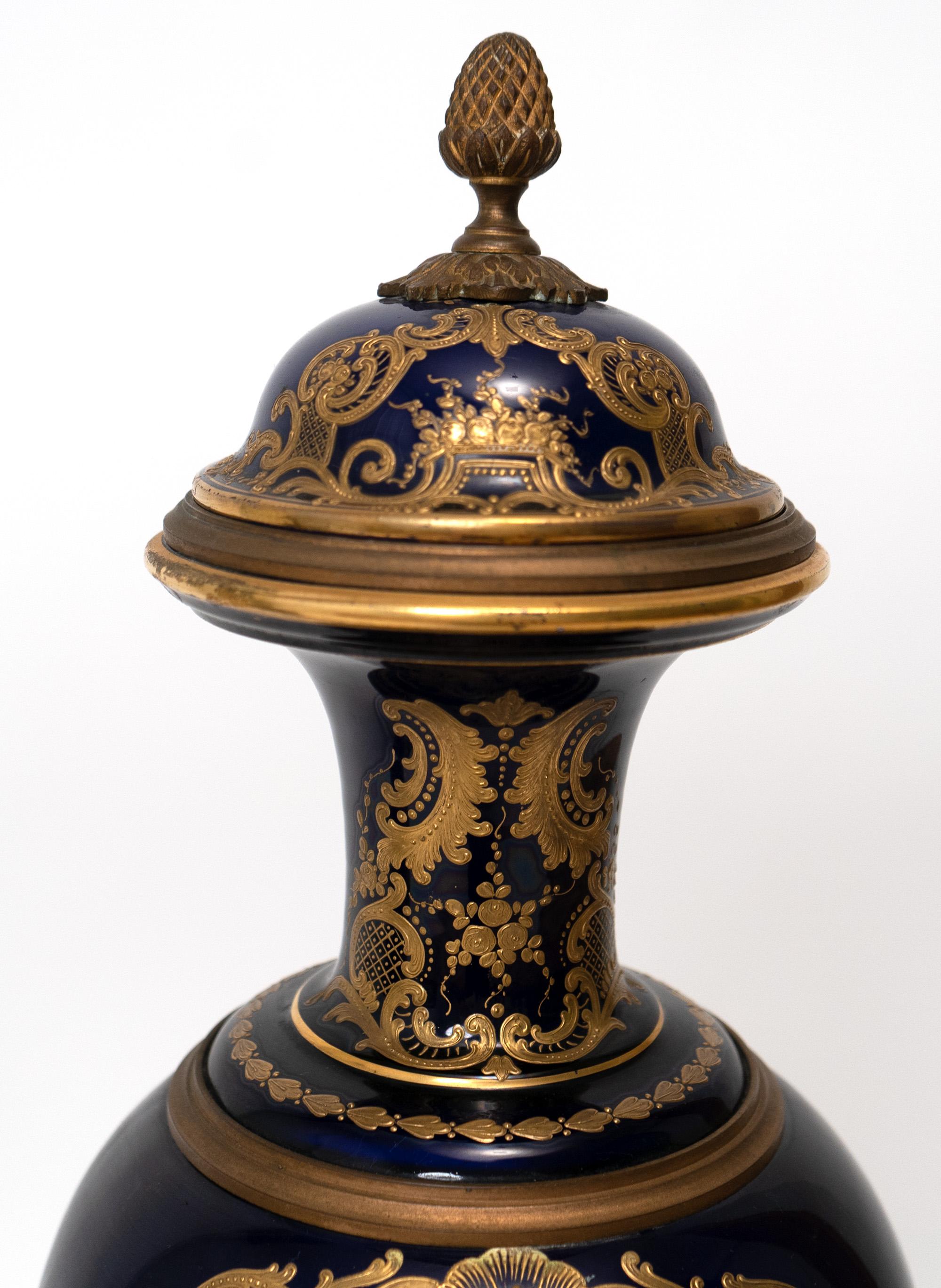 Pair of Sévres Porcelain Vases For Sale at 1stDibs