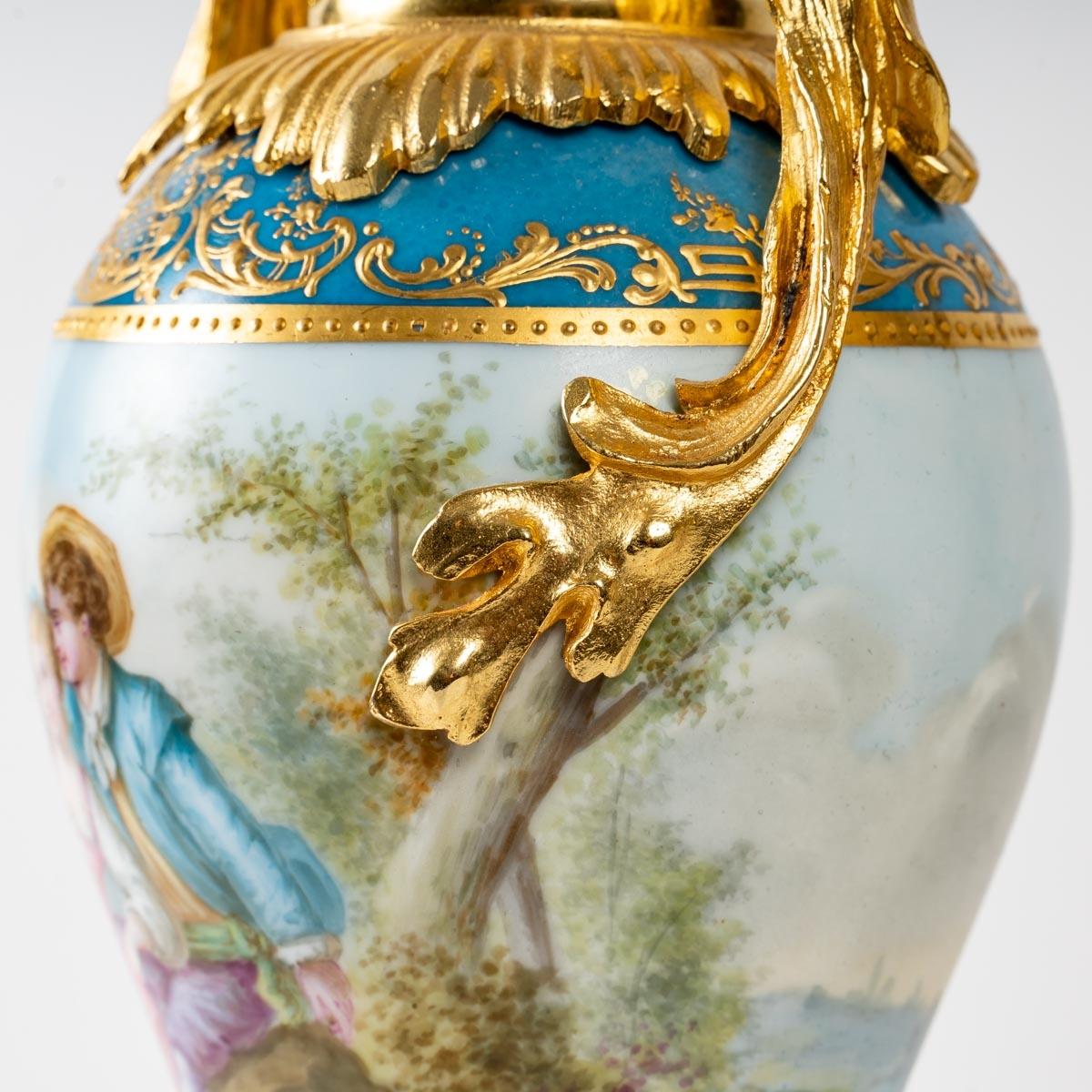 Pair of Sèvres Porcelain Vases For Sale at 1stDibs