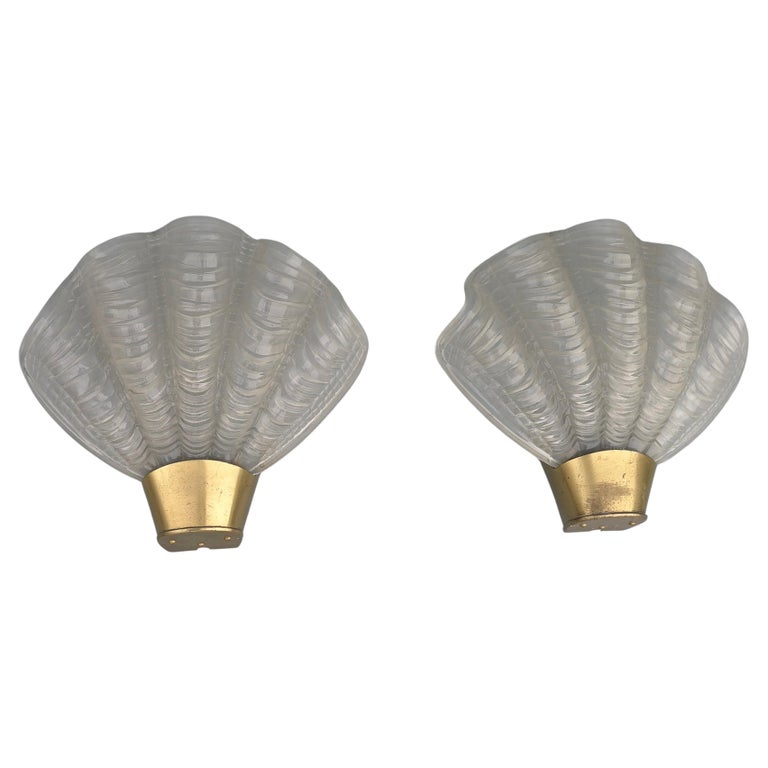Pair of Shell "Coquille" Wall Lamps by ASEA Skandia Mid-Century, Sweden ...