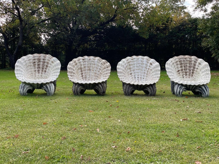Pair of Shell Grotto Garden Chairs, 20th Century For Sale at 1stDibs
