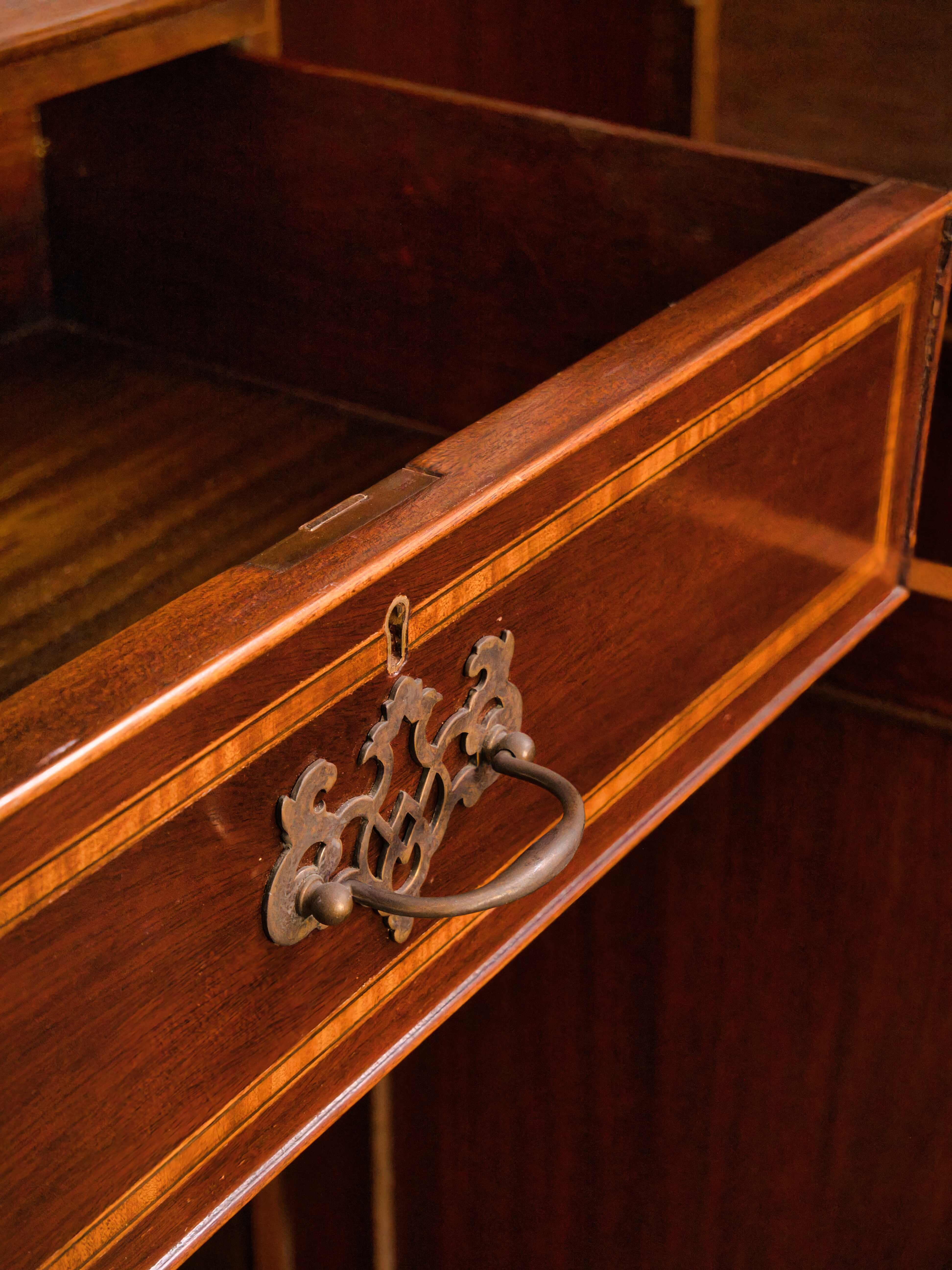 Pair of Sheraton English Libraries For Sale at 1stDibs