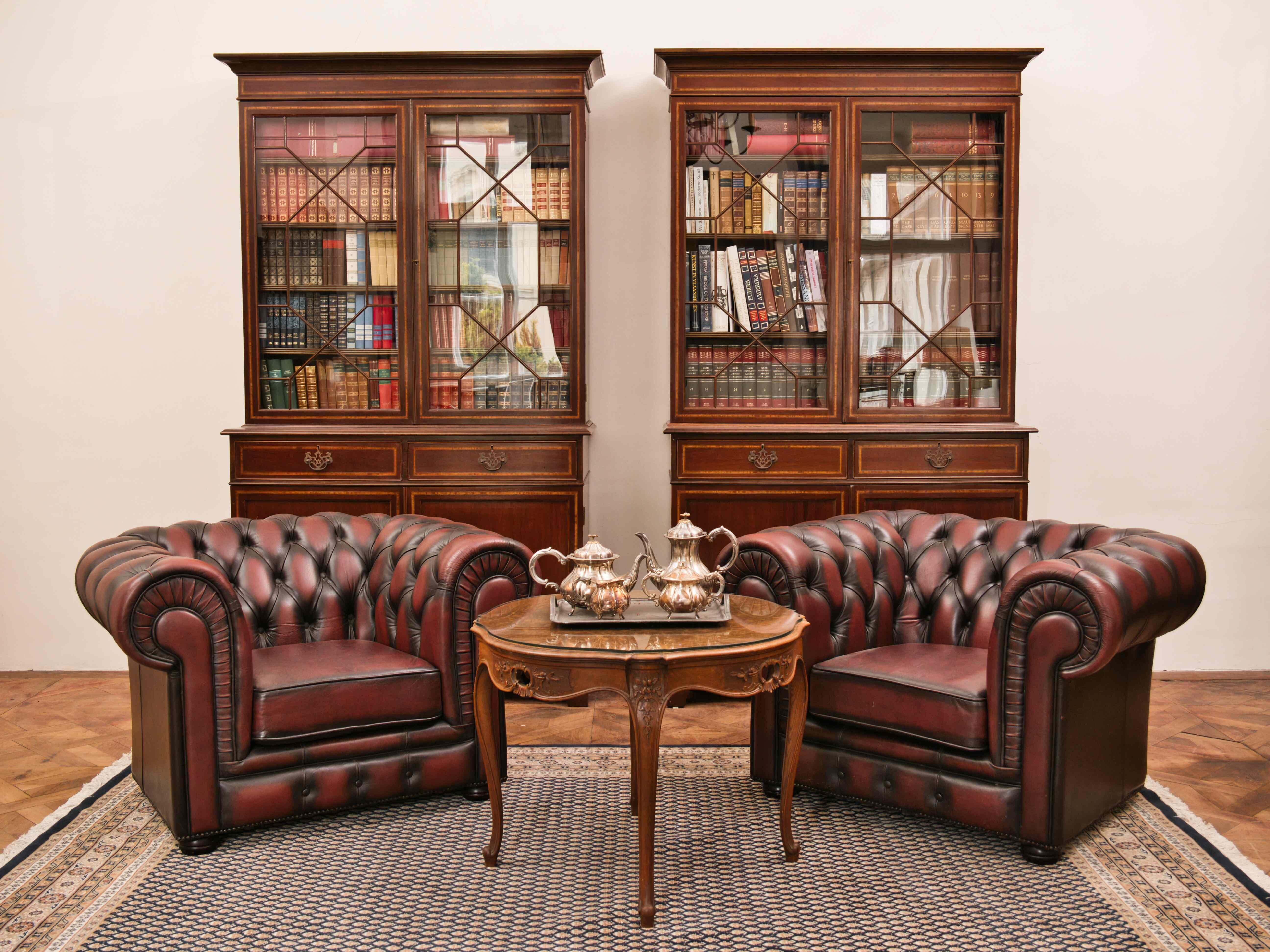 Pair of Sheraton English Libraries For Sale at 1stDibs