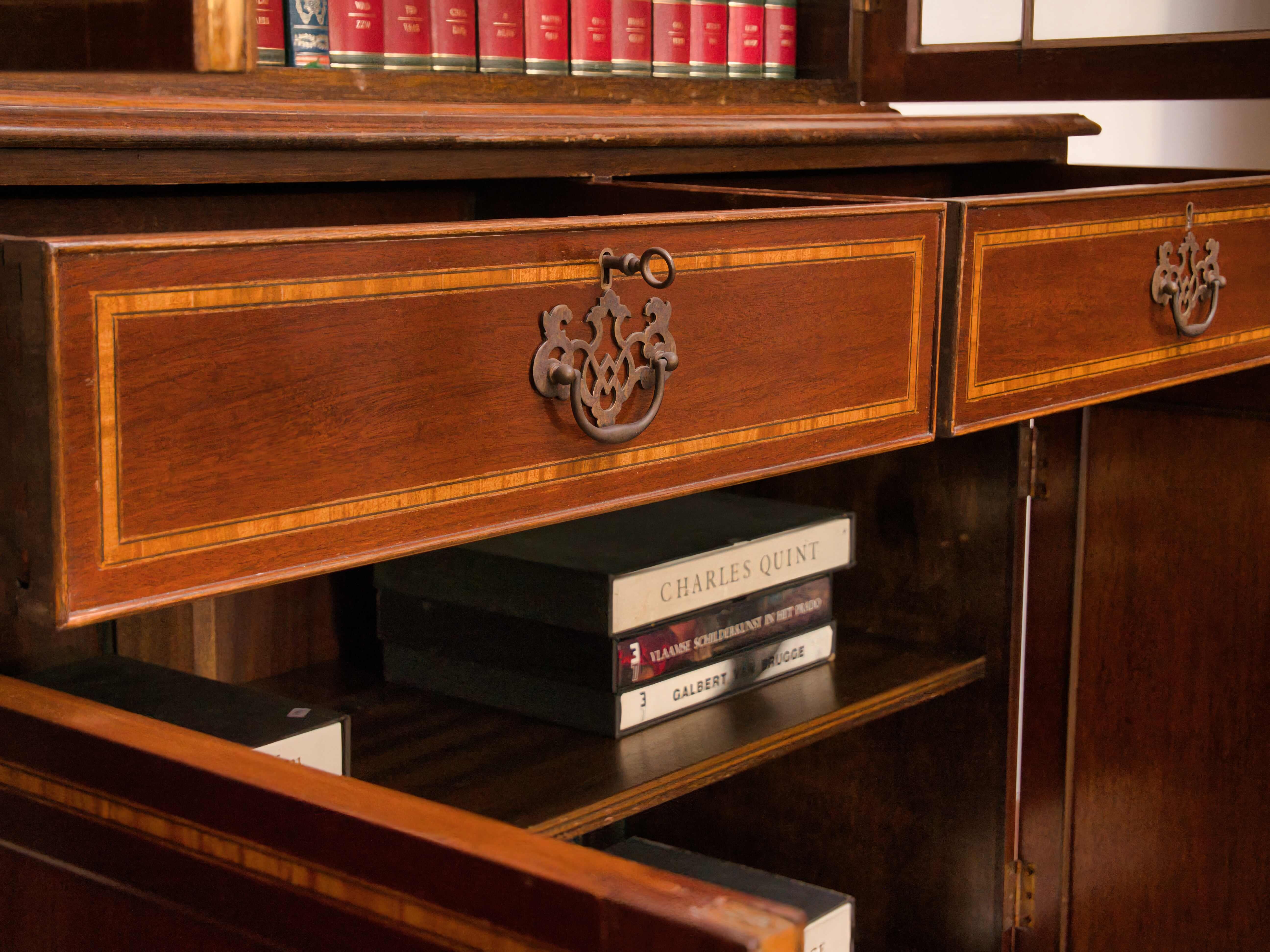 Pair of Sheraton English Libraries For Sale at 1stDibs