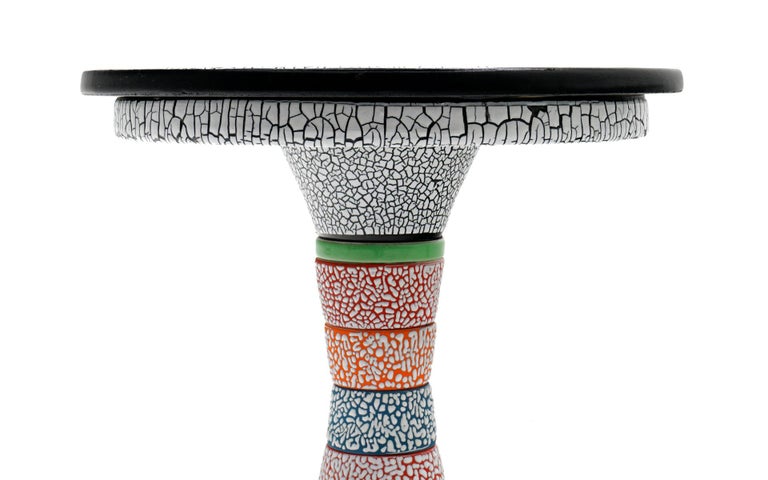 Pair of Side Tables by Amy Kline, One of a Kind, Porcelain Signed and ...